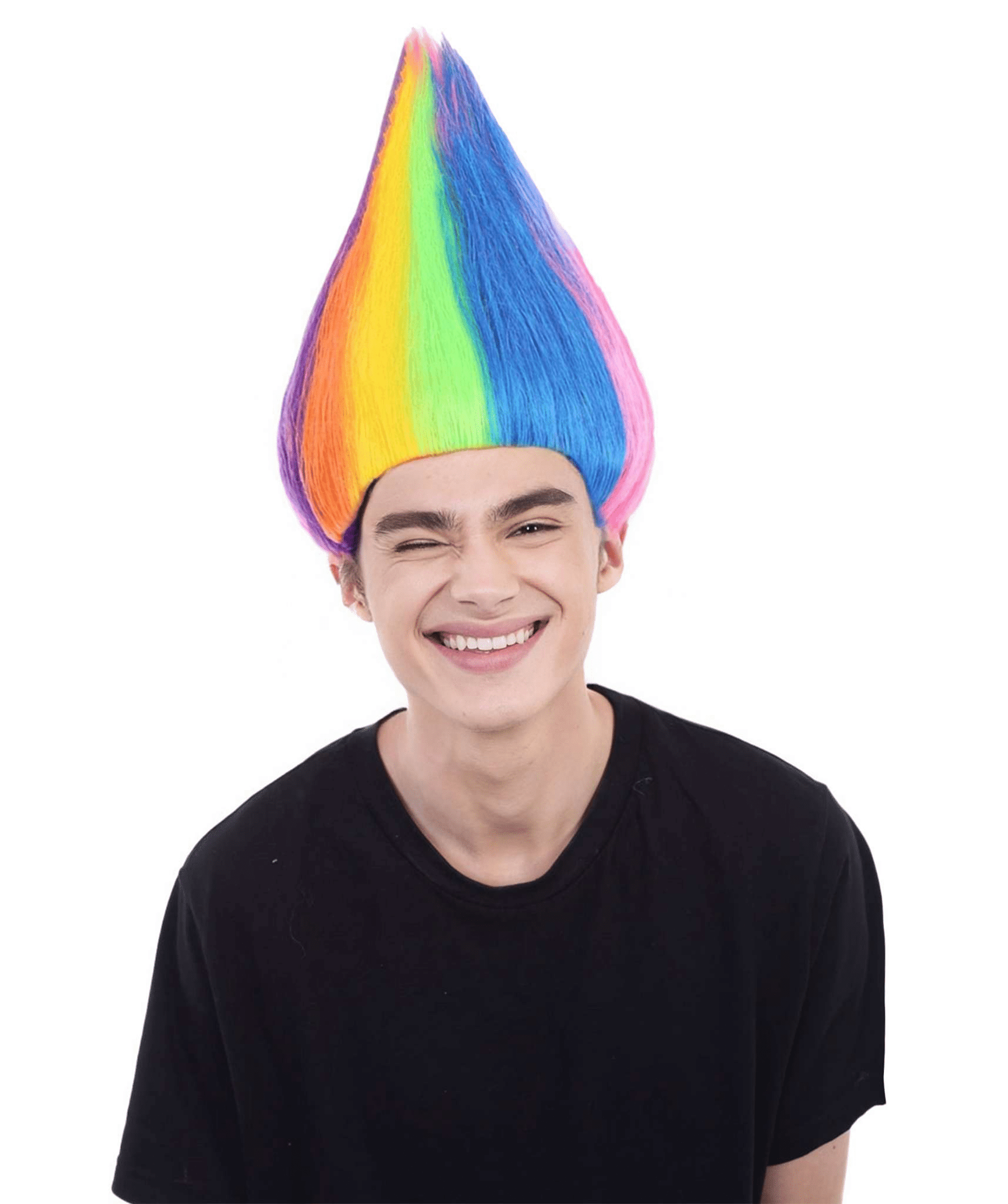 Banana Costumes HM-087K Youth Rainbow Troll Wig, Multi Color - Walmart.com