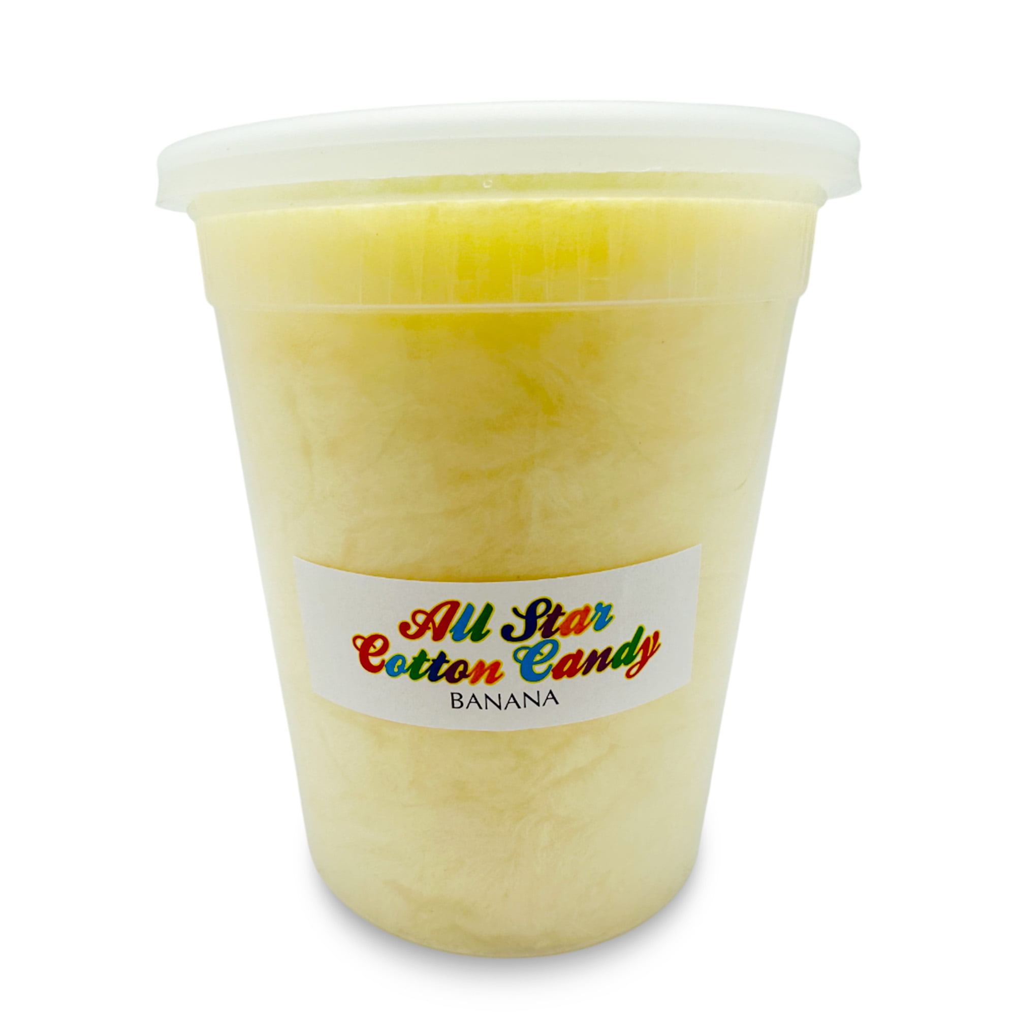 Banana Cotton Candy – Light, Fluffy Candy in a 32 oz Tub (2.6 oz Cotton ...
