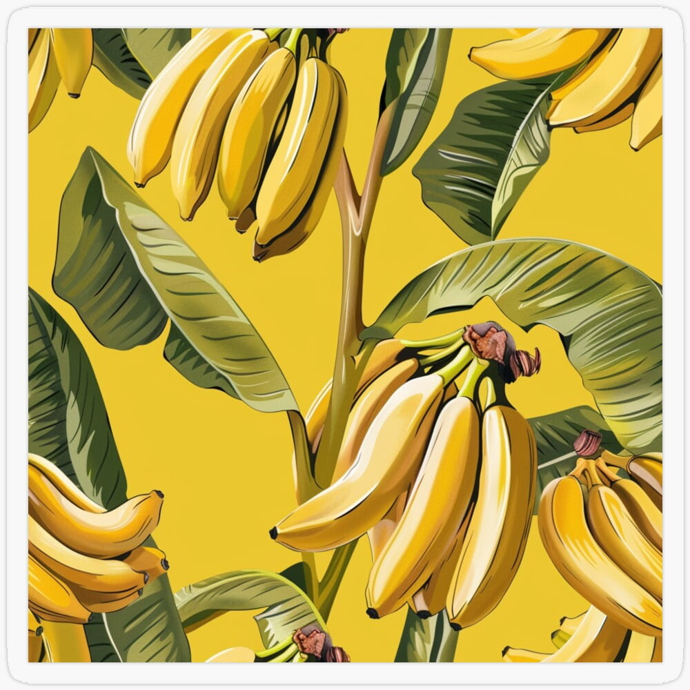 Banana Delight: Joy And Tropical Flavor Sticker Kir-5952 - Walmart.com