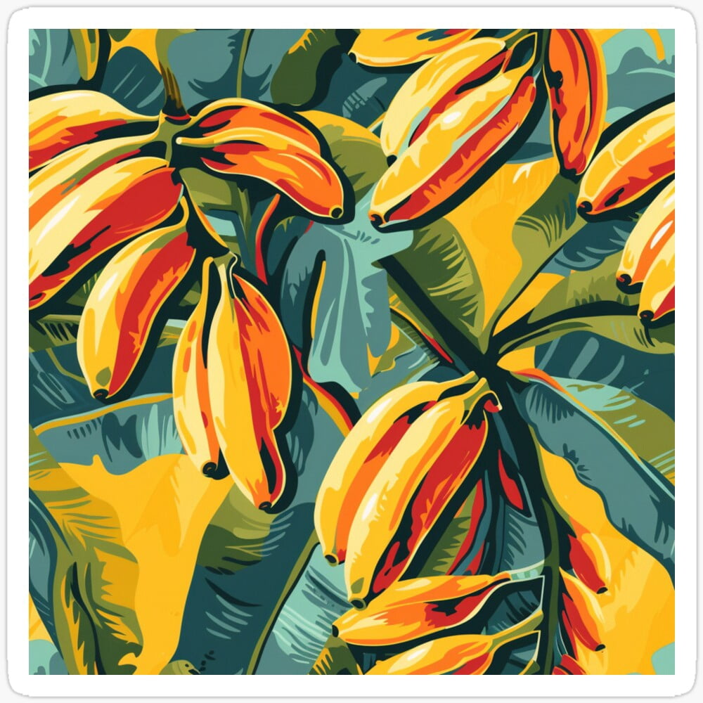 Banana Delight: Joy And Tropical Flavor Sticker Kir-5959 - Walmart.com