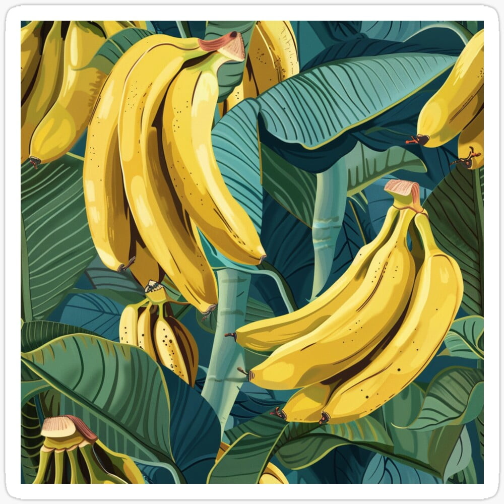 Banana Delight: Joy And Tropical Flavor Sticker Kir-5962 - Walmart.com