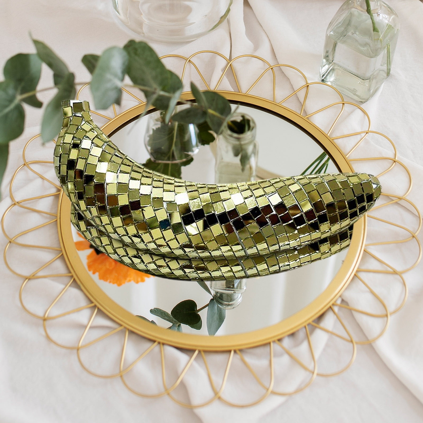 Banana Disco Ball Party Decor, Mirror Mosaic Lights for Dance Floors ...
