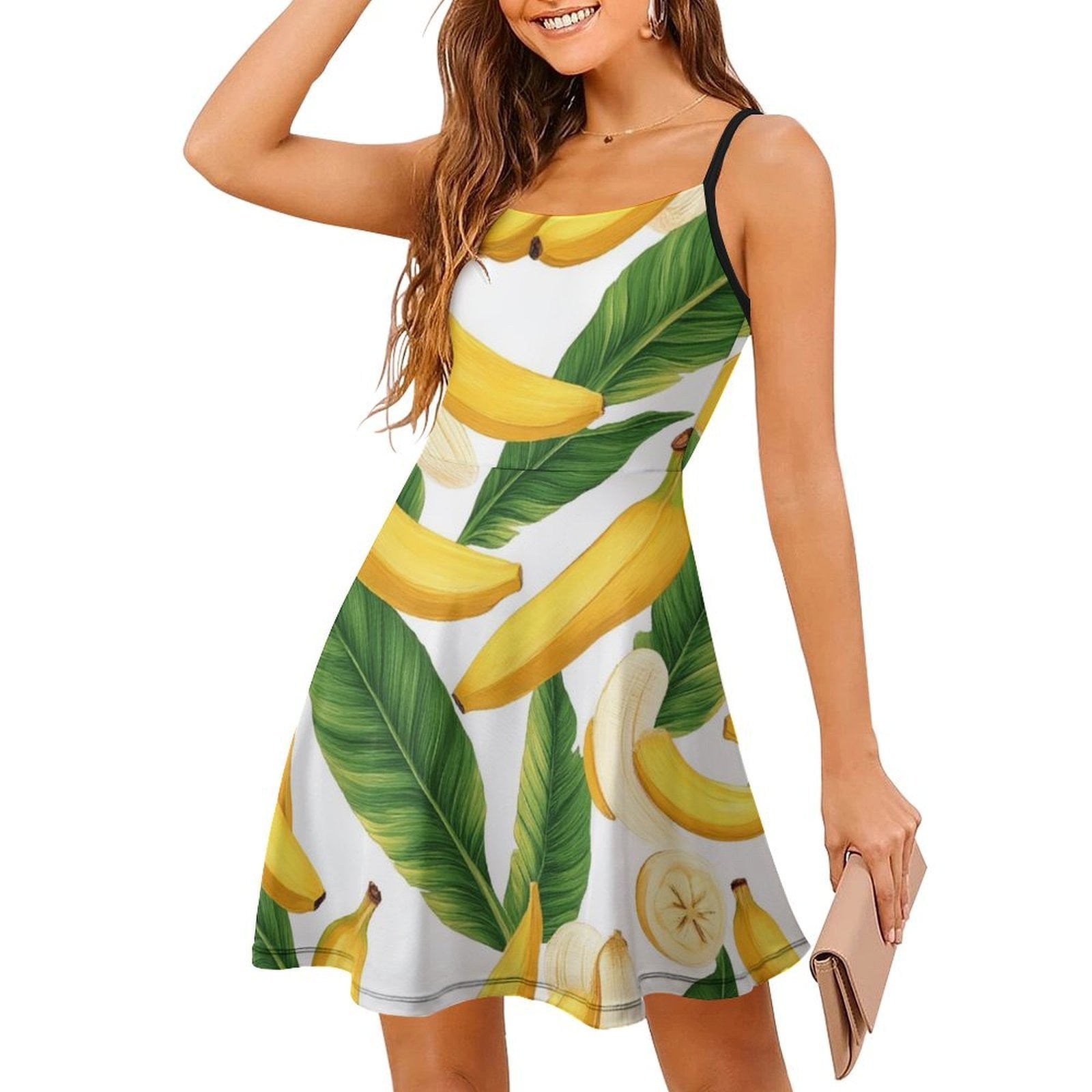 Banana Drawing Slip Dress Dresses For Woman Fairy Dress - Walmart.com