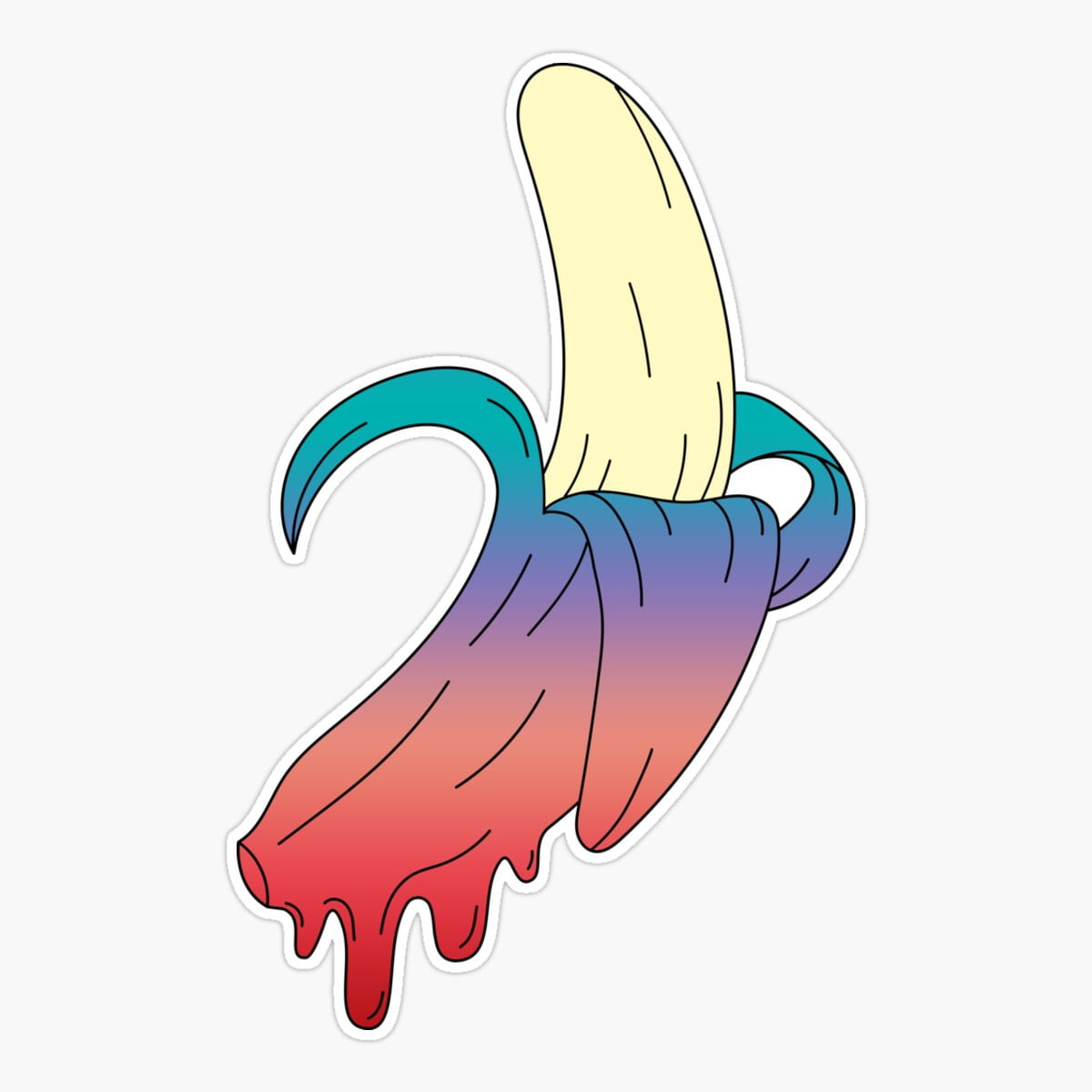 Banana Drink Inspired Decor Art Simple Style Vinyl Sticker - Walmart.com