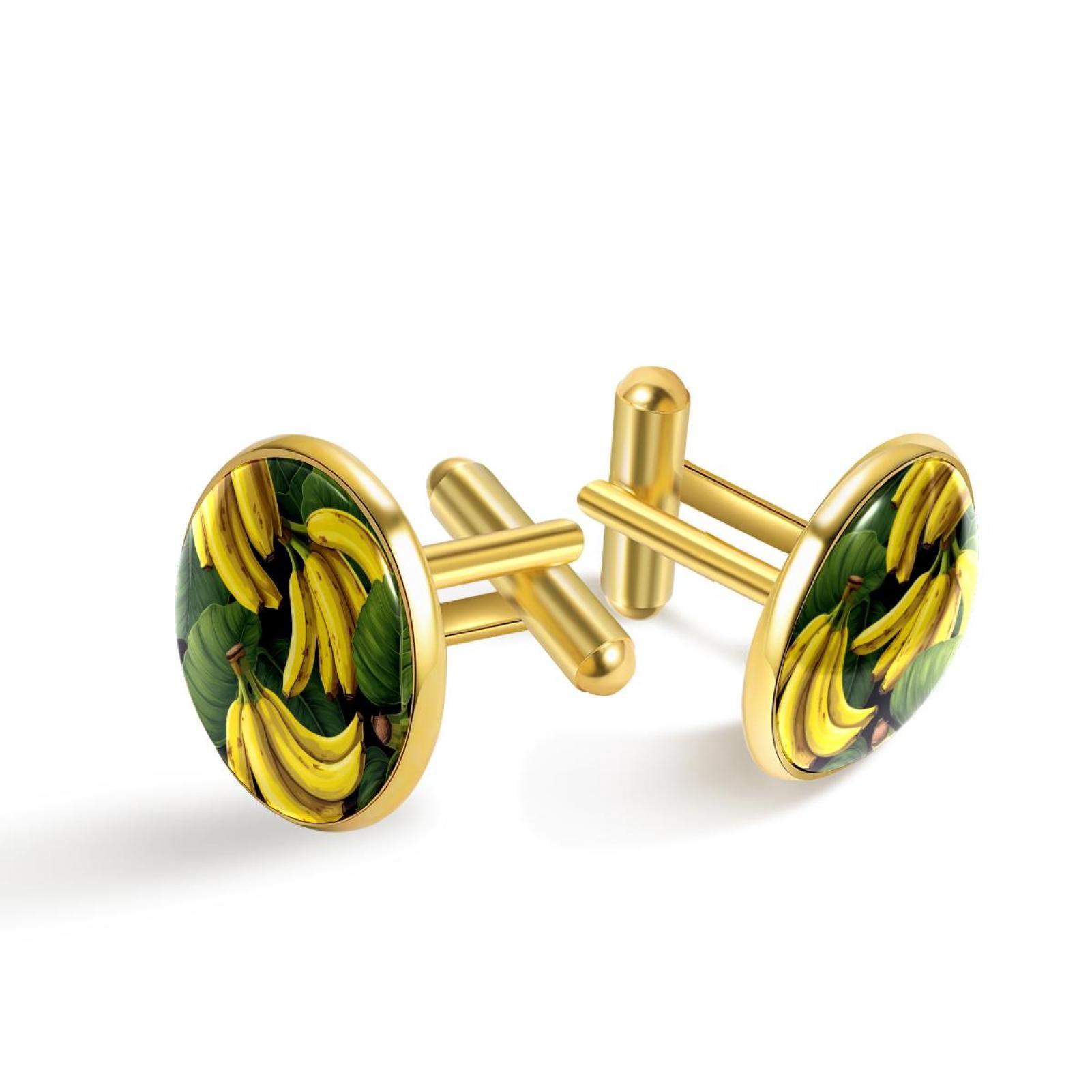 Banana Elegant Mens Cufflink Set for Formal Attire, Made of Stainless ...
