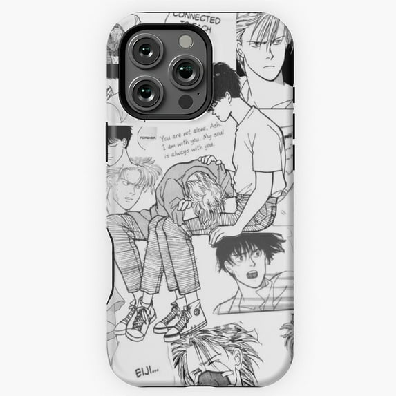 Banana Fish Collage Artistic Anime iPhone Case 11 12 13 14 15 16 17 Pro ...