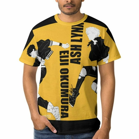 Banana Fish Men's Short Sleeve T-Shirt Crew Neck Top S - Walmart.com