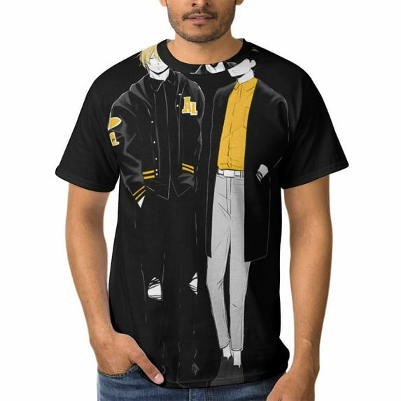 Banana Fish Men's Short Sleeve T-Shirt Crew Neck Top XL - Walmart.com