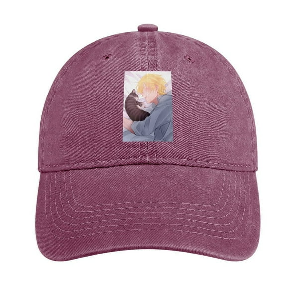 Banana Fish Wine Red Hat Adjustable Unisex Denim Baseball Cap For Men ...