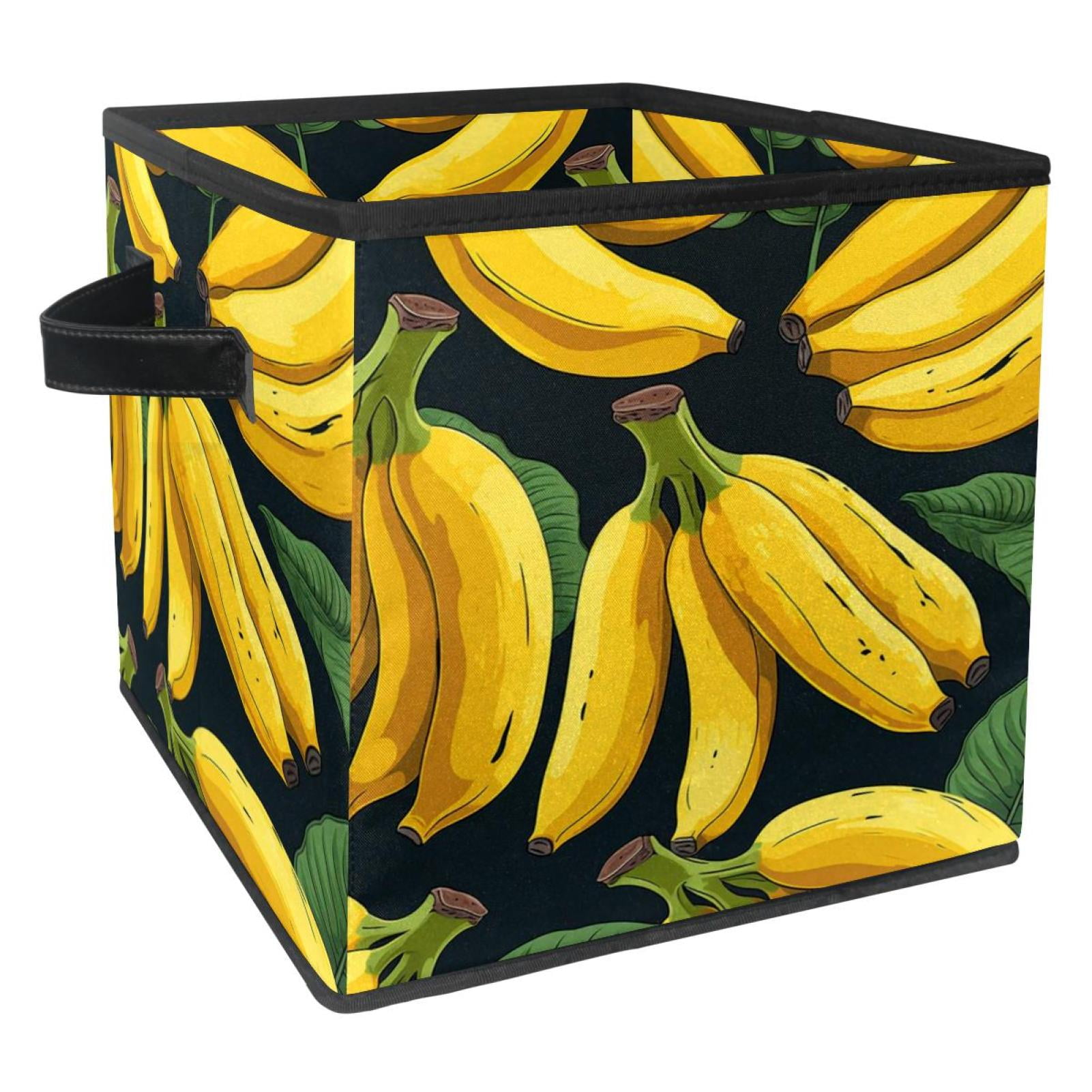 Banana Foldable Storage Cubes with Handle, 10.8"x10.5"x10.6", Large ...
