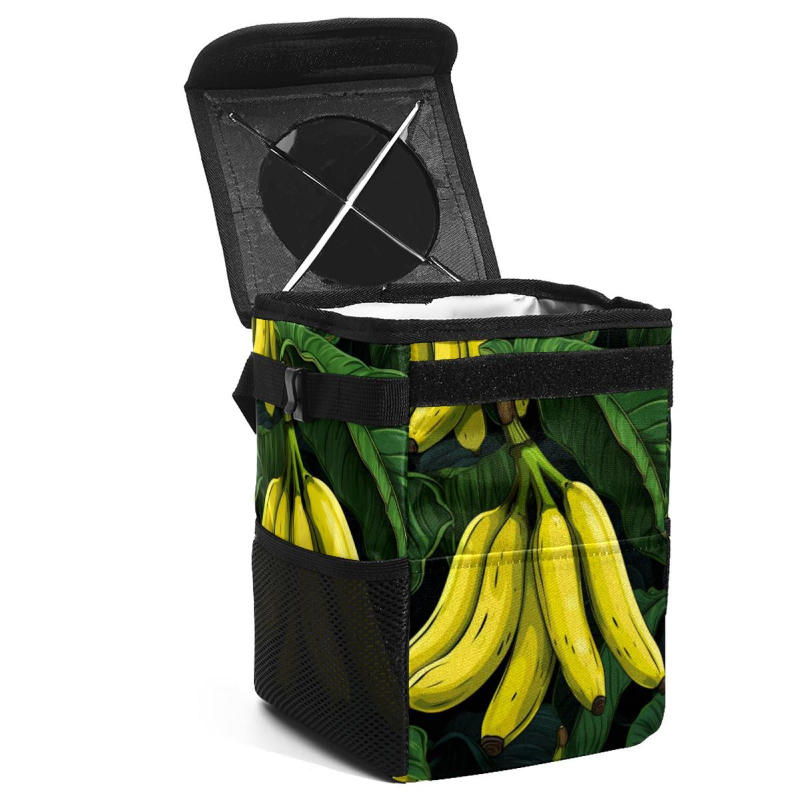 Banana Foldable with Lid Leak-Proof Hanging Storage Bag Mini Trash Can ...