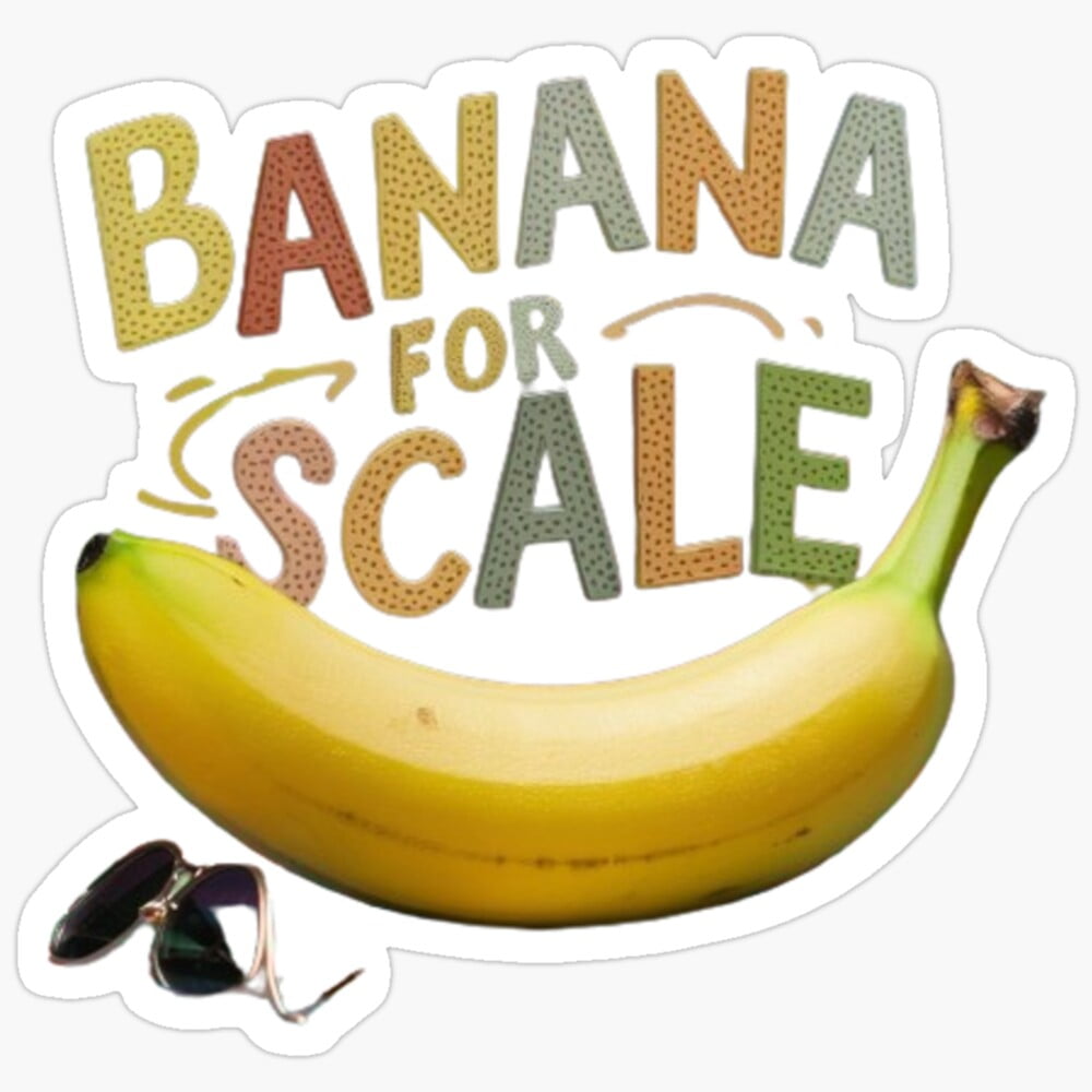 Banana For Scale Sticker Phone Decal Water Bottle Stickers Car Decals ...