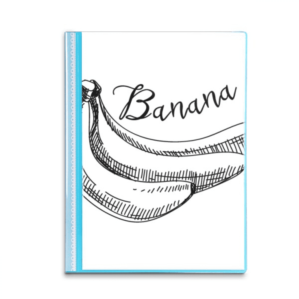 Banana Fruit Line Drawing Illustration Book Sheet Protectors Portfolio ...