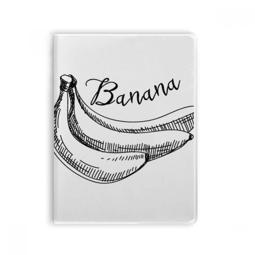 Banana Fruit Line Drawing Illustration Notebook Gum Cover Diary Soft ...