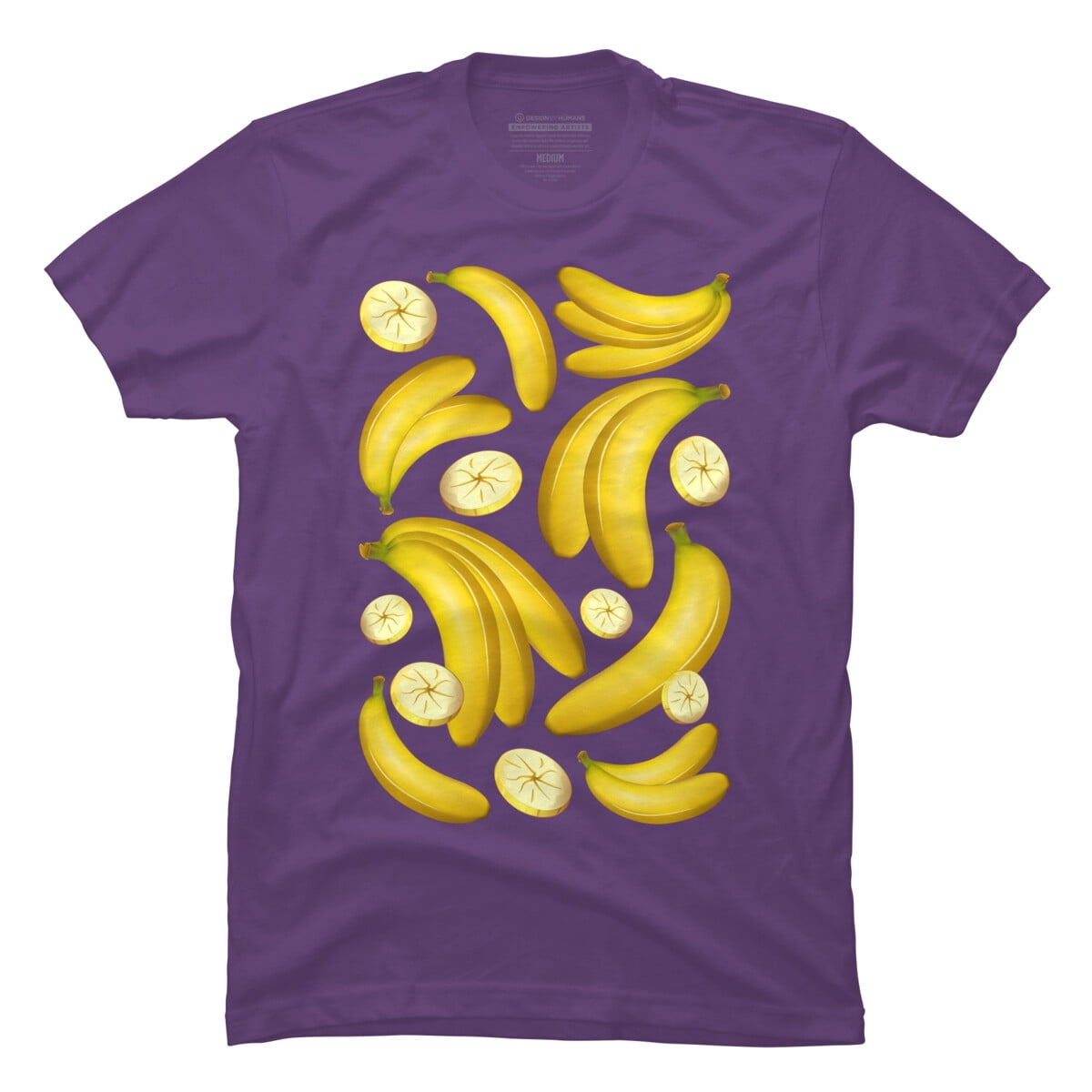 Banana Fruity Pattern Mens Purple Graphic Tee - Design By Humans S ...