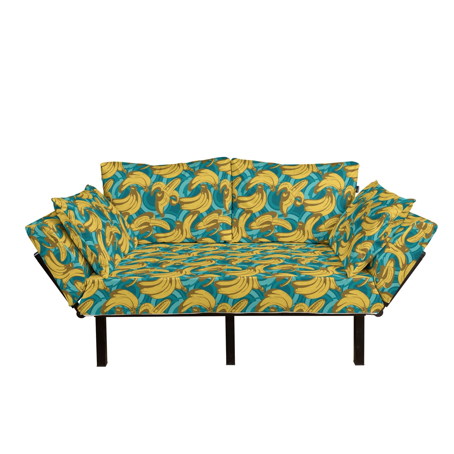 Banana Futon Couch, Exotic Fruit Arrangement on a Blue Toned Background ...