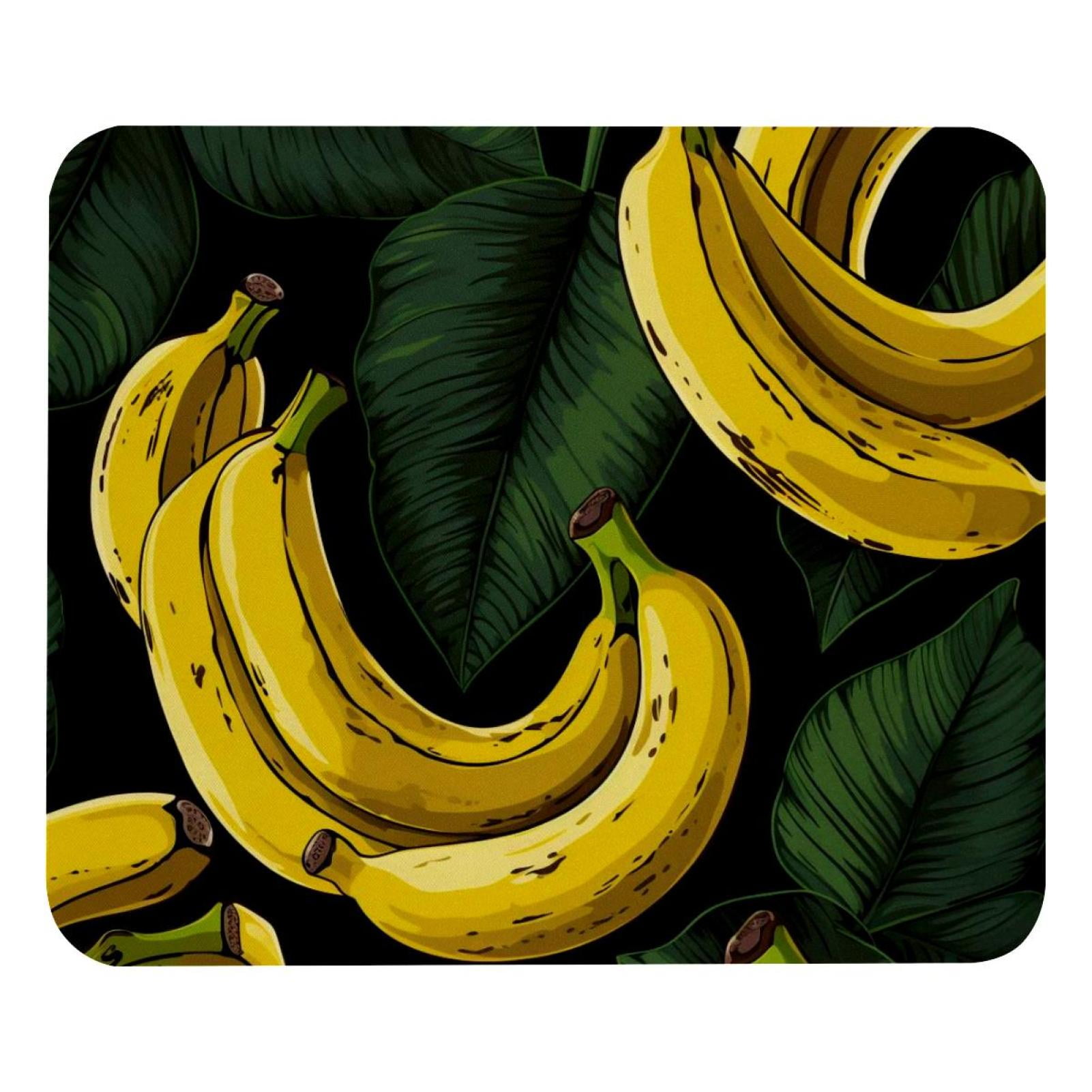Banana Gaming Mouse Pad Desk Mat, Square 8.3x9.8 Inch Non-Slip Rubber ...