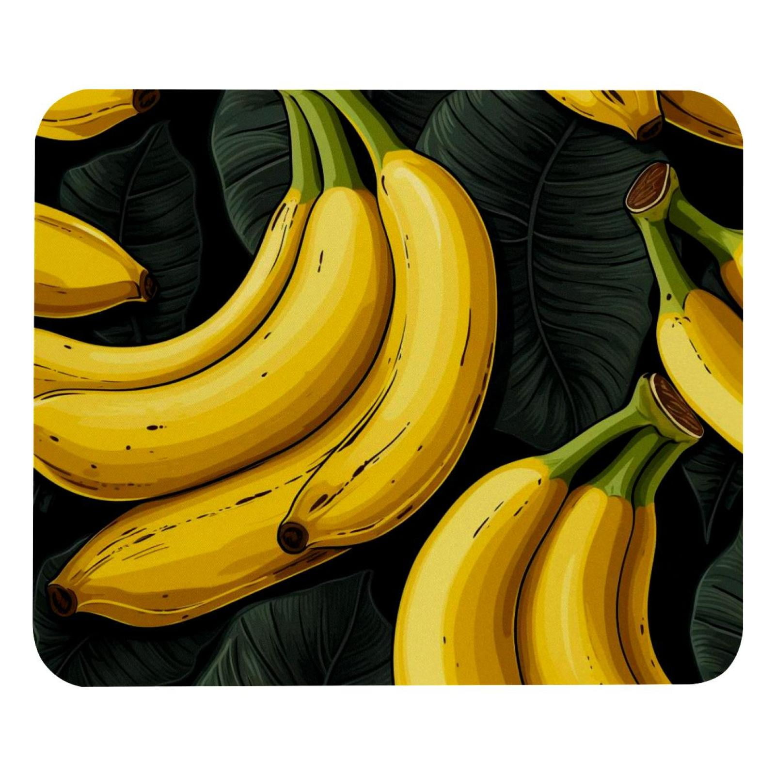 Banana Gaming Mouse Pad Desk Mat, Square 8.3x9.8 Inch Non-Slip Rubber ...