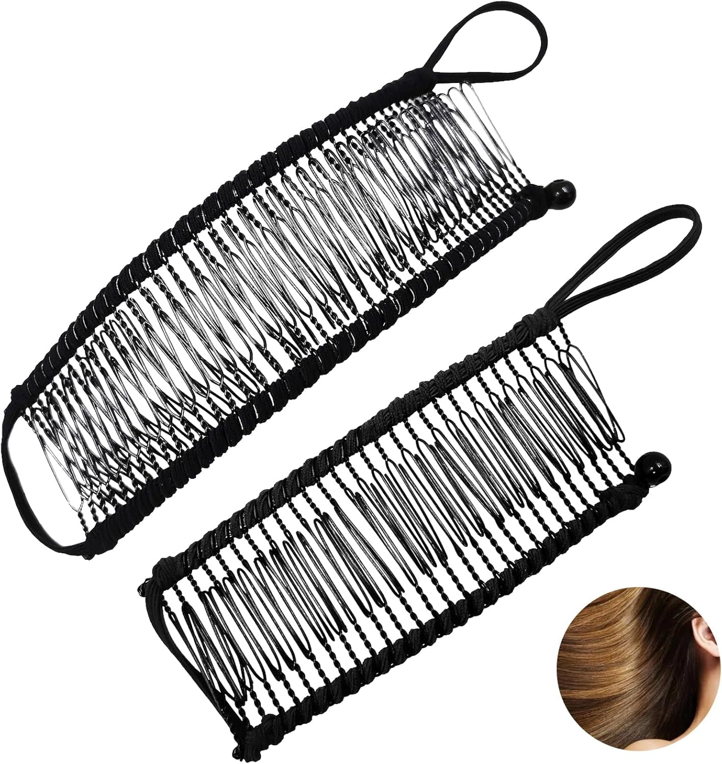 Banana Hair Clip, 2 PCS Stretch Banana Clips Stretchable Bananas Comb ...