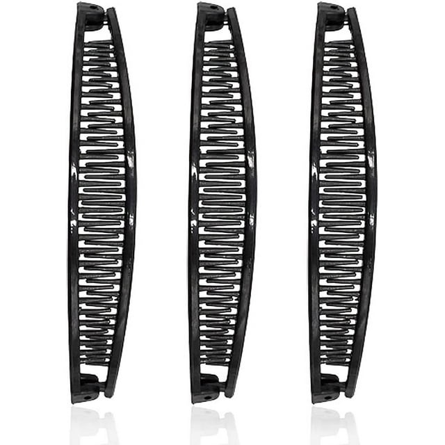 3-Piece Banana Hair Clips Set for Women, Ideal for Thick, Fine, Curly Hair, Vintage Large ...