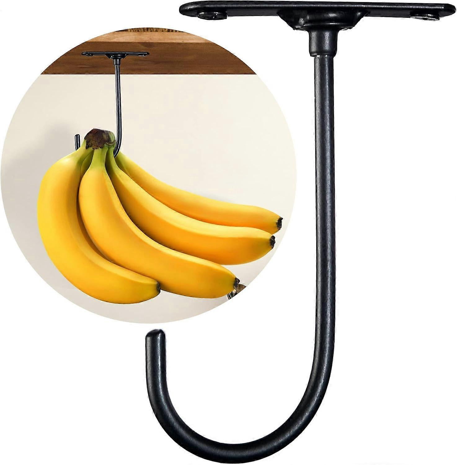 Banana Hanger Under Cabinet Black, Banana Holder Under Cabinet, Metal ...