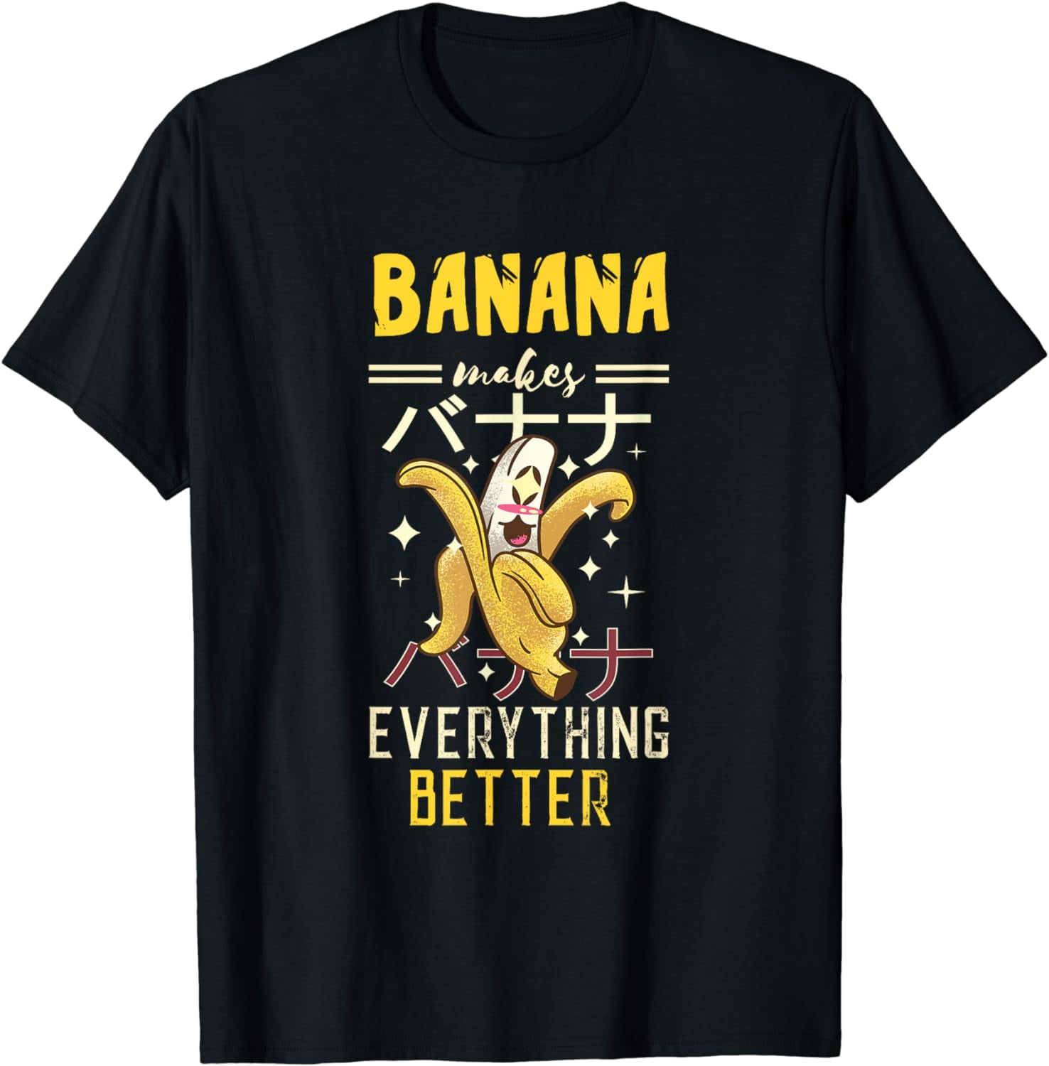 Banana Happy Summer Fruit Vegetarians Funny Banana Lover T-Shirt ...