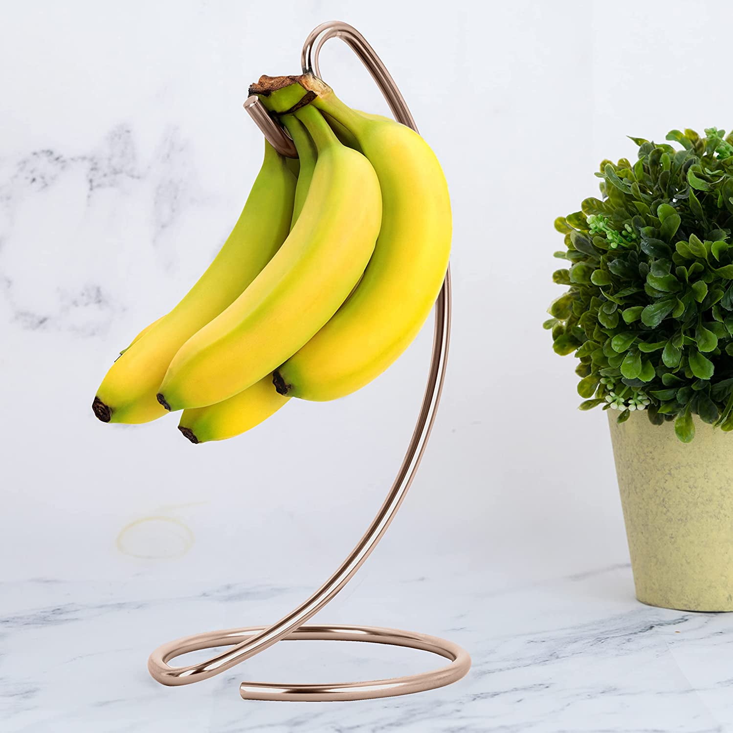 Banana Holder Stand, Modern Banana Rack Hanger Tree, Silver Banana Tree ...
