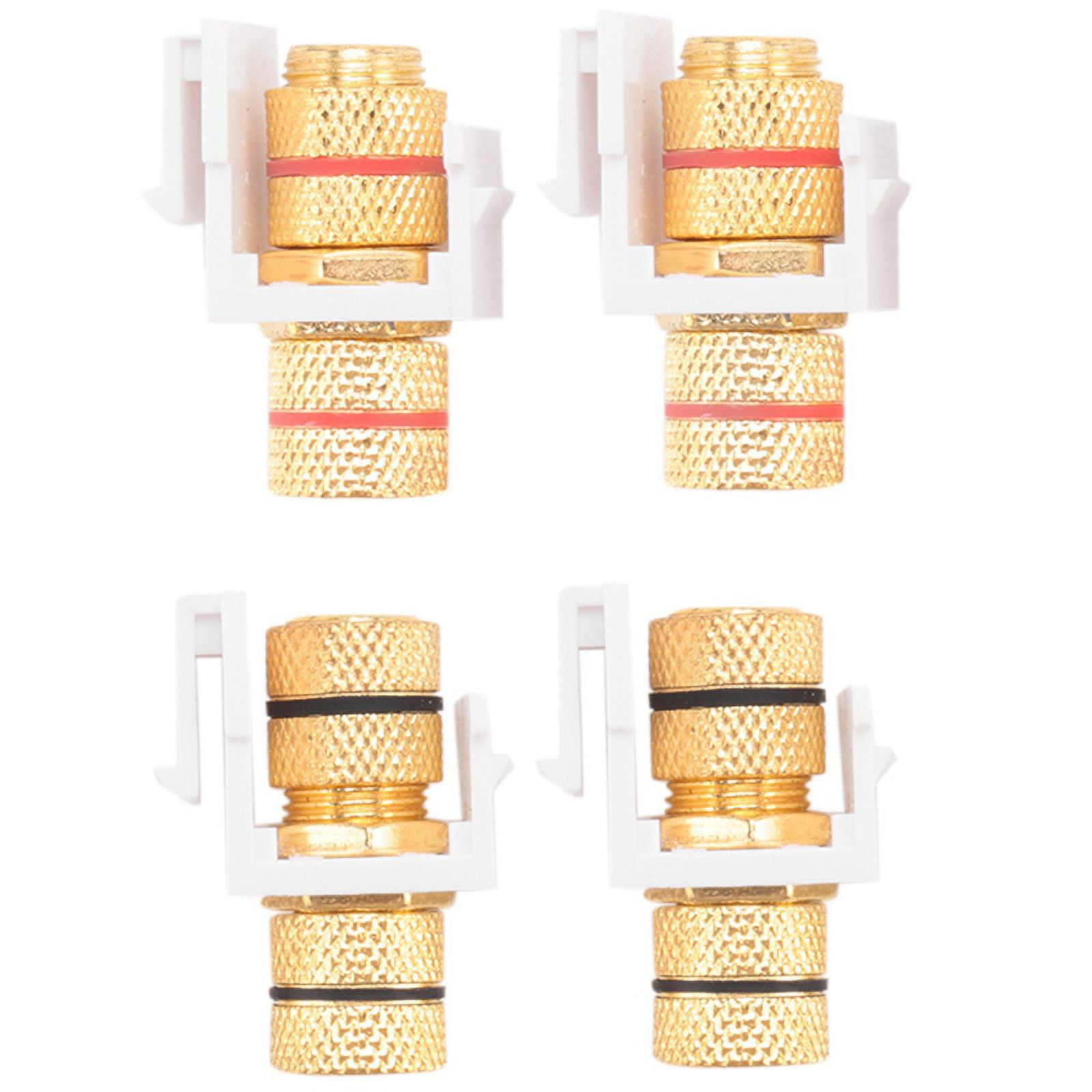Banana Jack Binding Post Jack Insert with Black & Red Rings, Screw Type ...