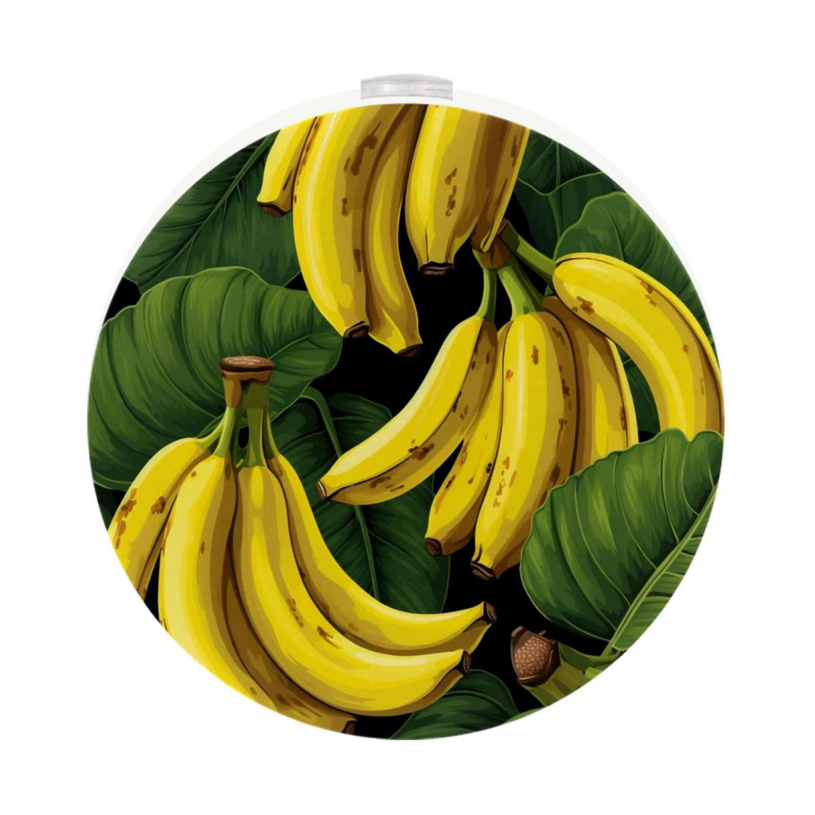 Banana LED Round Night Light - 2 Pack, Plug-in Motion Sensor Wall Lamp ...