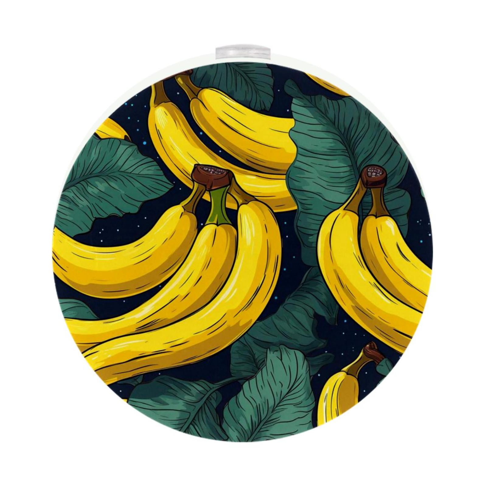 Banana LED Round Night Light-2PCS, Dimmable Plug-in Wall Lamp with Dusk ...