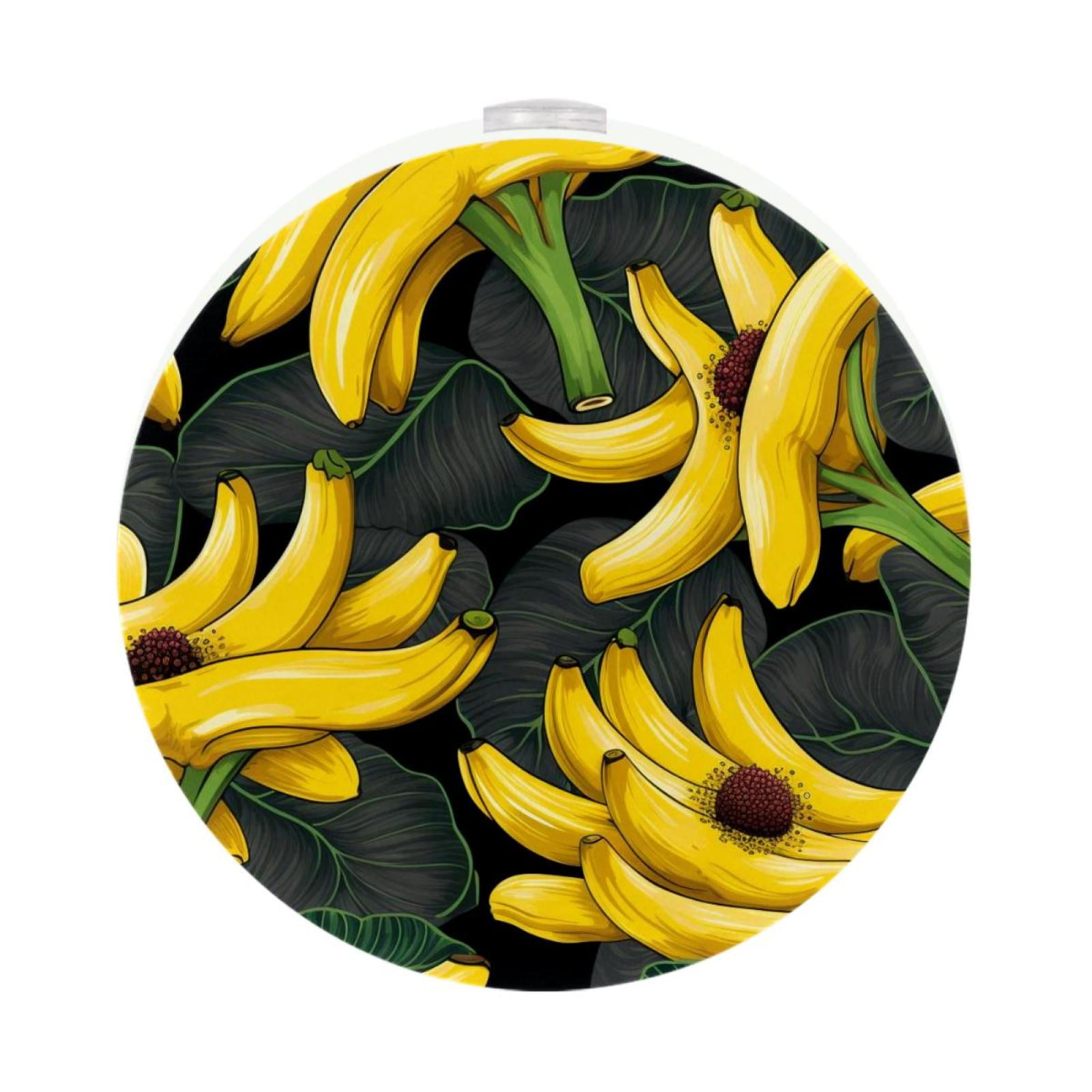 Banana LED Round Night Light - 2PCS, Plug-in Dusk-to-Dawn Sensor ...