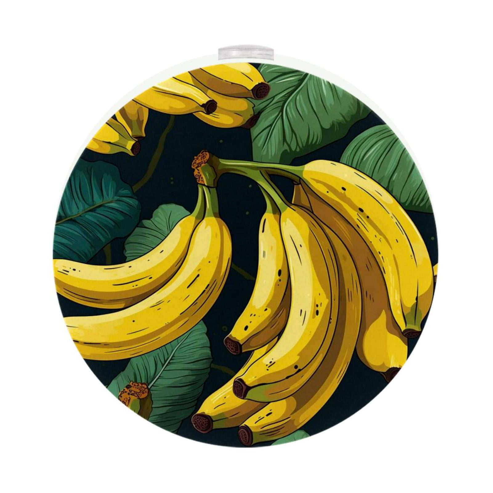 Banana LED Round Night Light-2PCS, Plug-in Wall Lamp with Dusk to Dawn ...