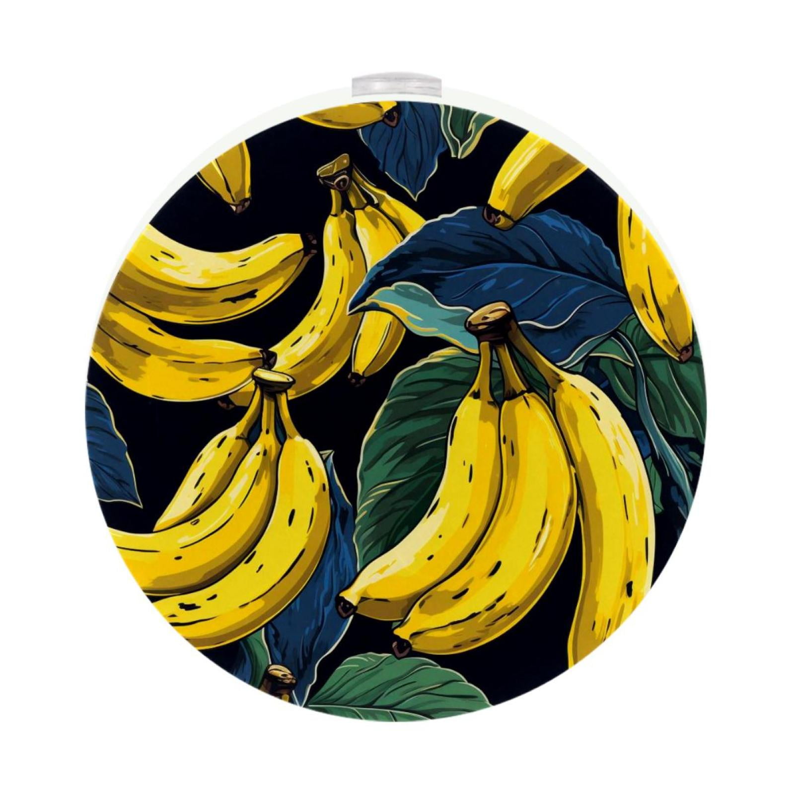 Banana LED Round Night Light-2PCS, Plug-in Wall Lamp with Dusk to Dawn ...