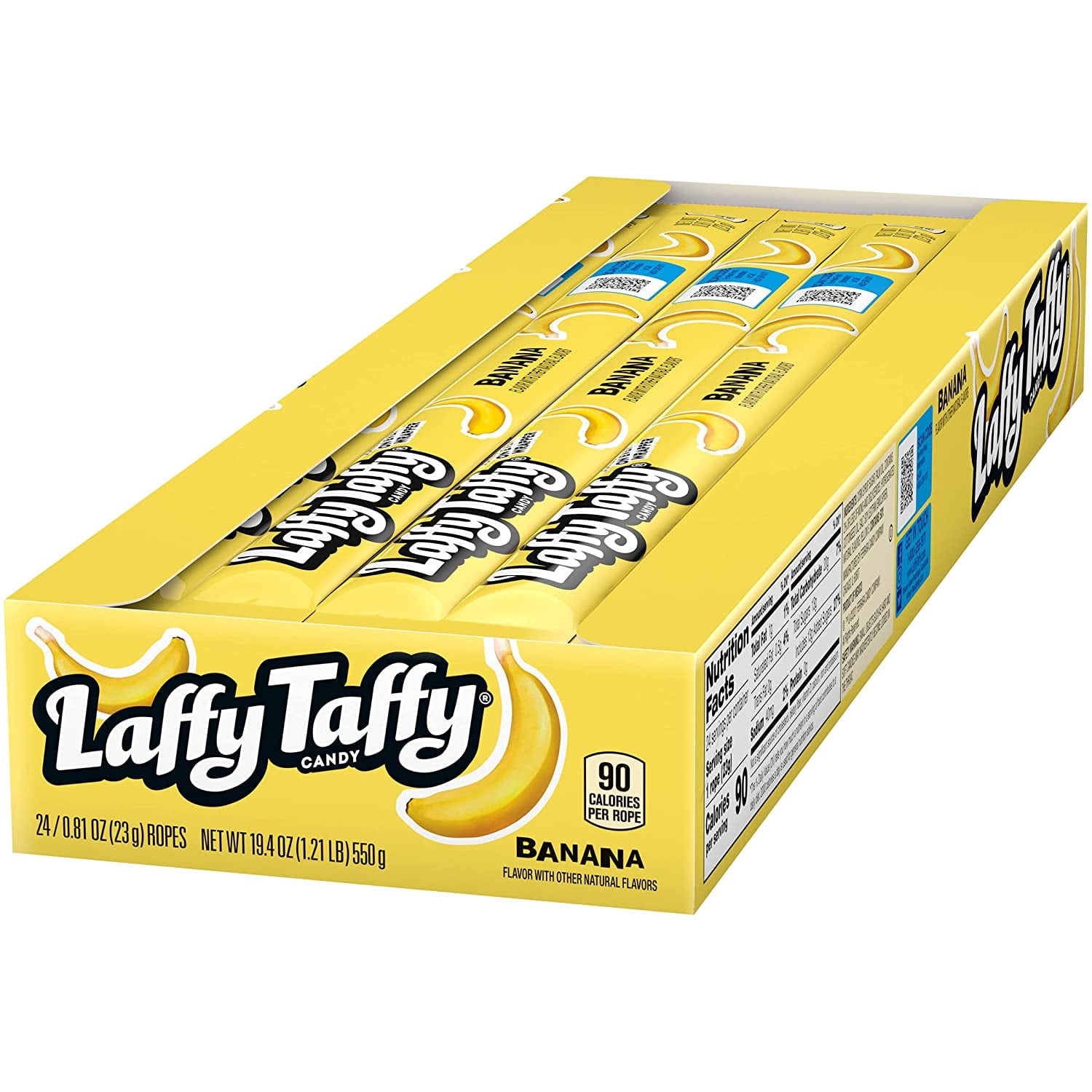 Banana Laffy Taffy (24 pcs, 0.81 oz each) - Walmart.com