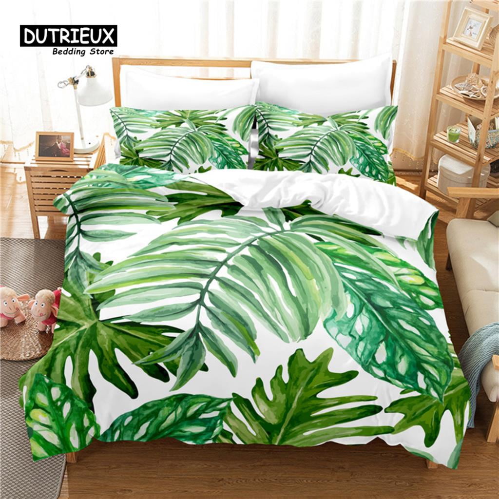 Banana Leaf Bedding Set 3Pcs Duvet Cover Set Soft Comfortable ...