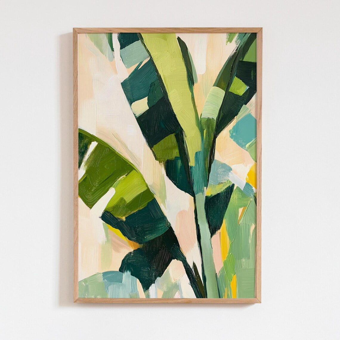 Banana Leaf Green Botanical Tropical Plant Bright Minimalist Decor ...