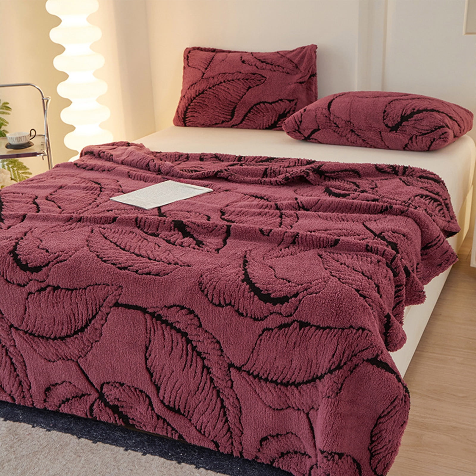 Banana Leaf Print Throw Blanket - Extra Warm & Soft Polyester ...