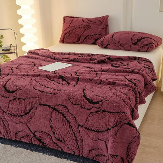 Banana Leaf Print Throw Blanket - Extra Warm & Soft Polyester ...