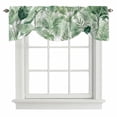Banana Leaf Tie Up Valance Curtains Green Palm Foliage Tropical Plants ...