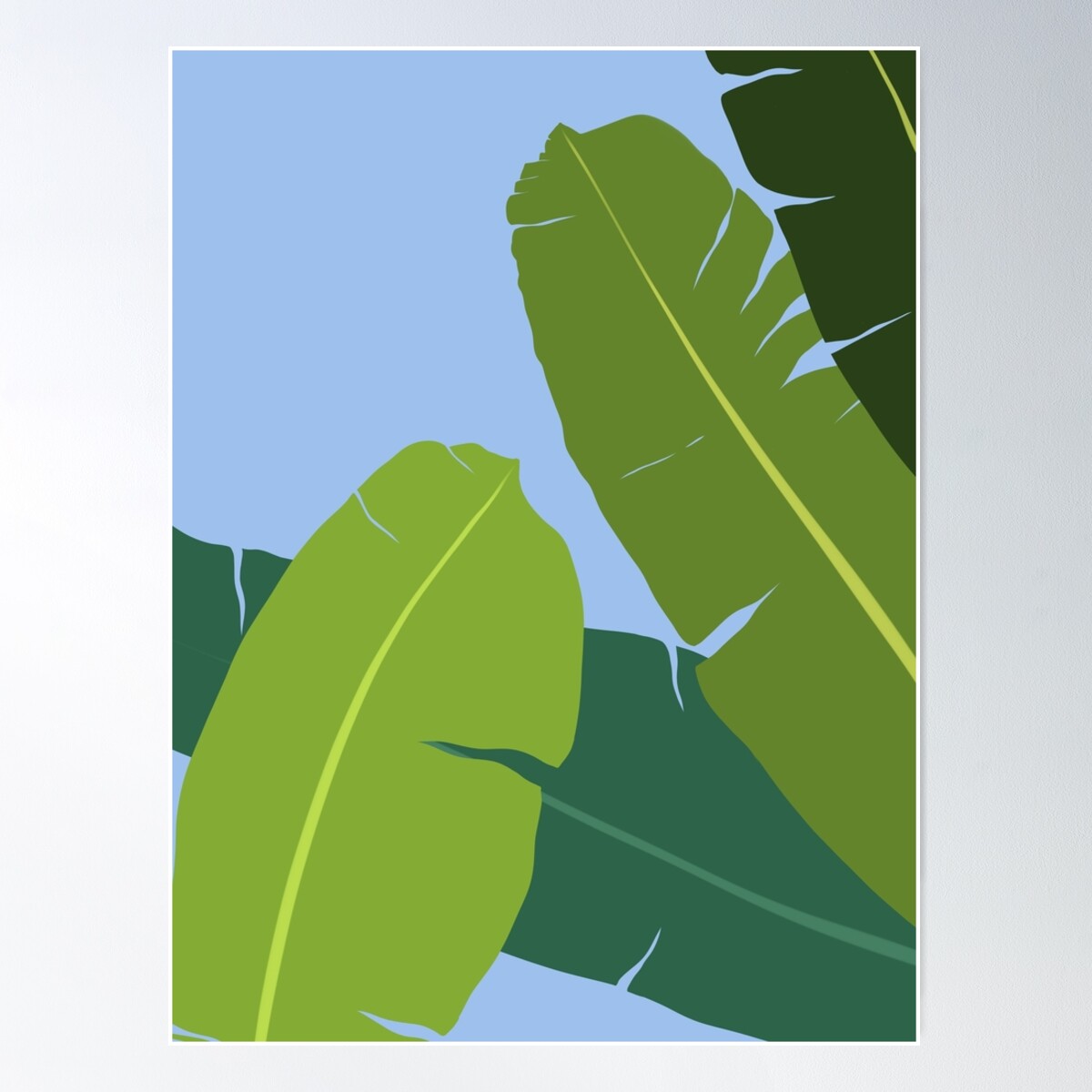 Banana Leaf Vibes Poster Wall Art, Modern Wall Decor For Living Room ...