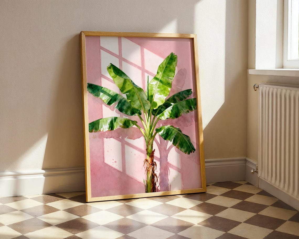 Banana Leaf Wall Art Botanical Plant, Stretched Canvas - Walmart.com