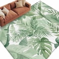 Banana Leaf Washable Living Room Rugs 8'x10', Green Palm Foliage ...