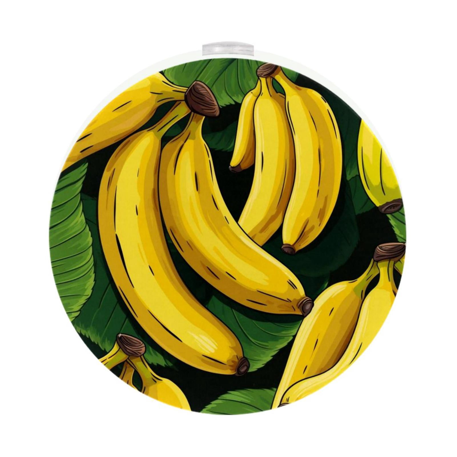 Banana Led Round Night Light-2pcs Set, Battery Powered Mini Portable ...