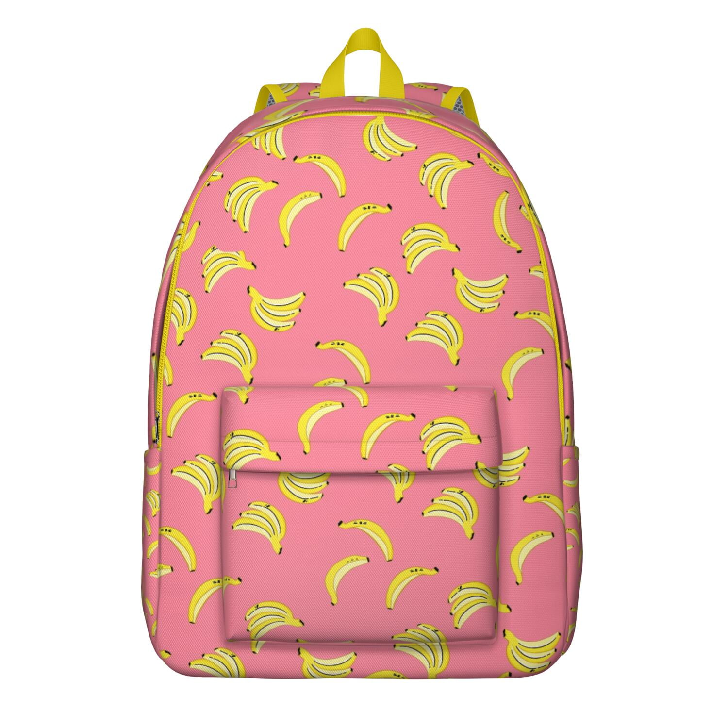 Banana Lover Backpack - Reinforced Shoulder Straps Waterproof College ...