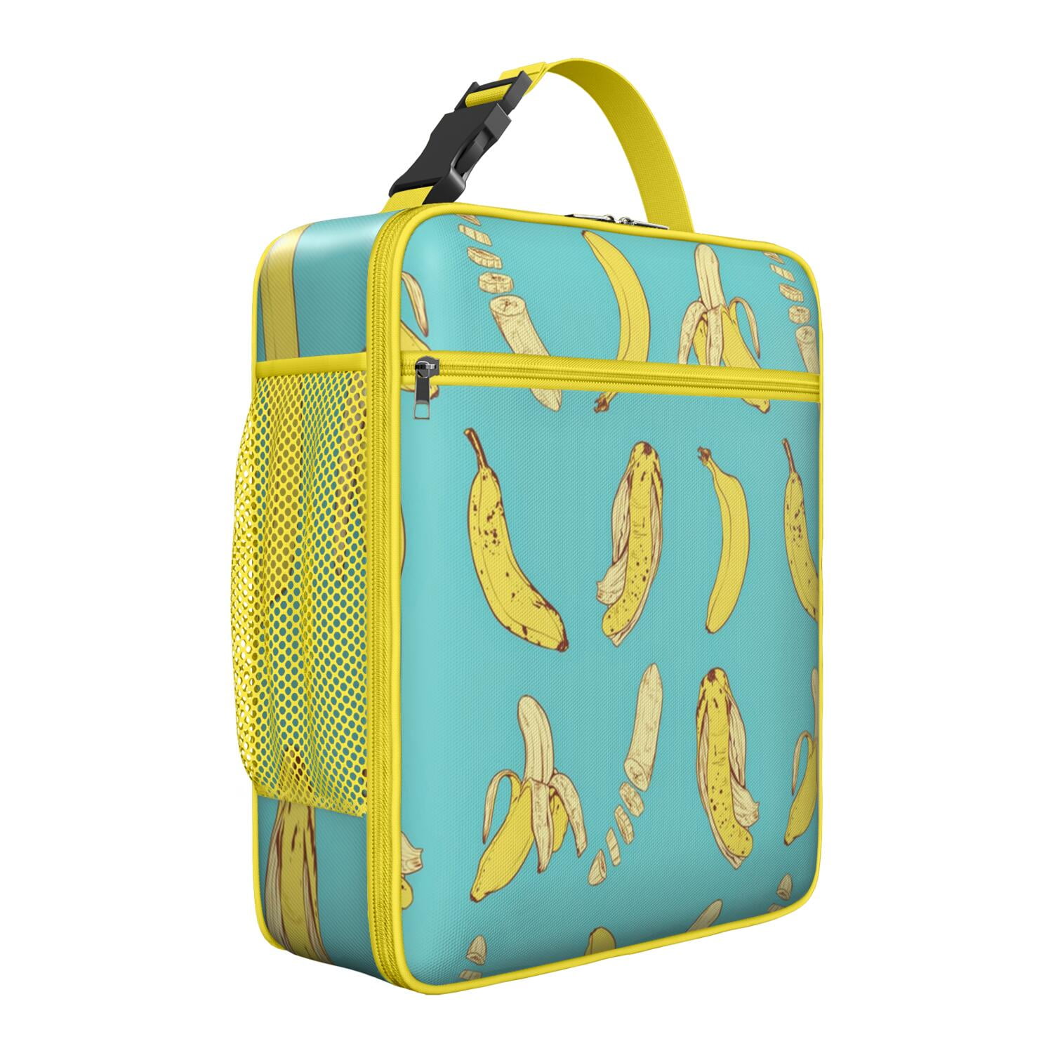 Banana Lover Lunch Bag – Yellow Tropical Fruit Pattern Cute Print ...