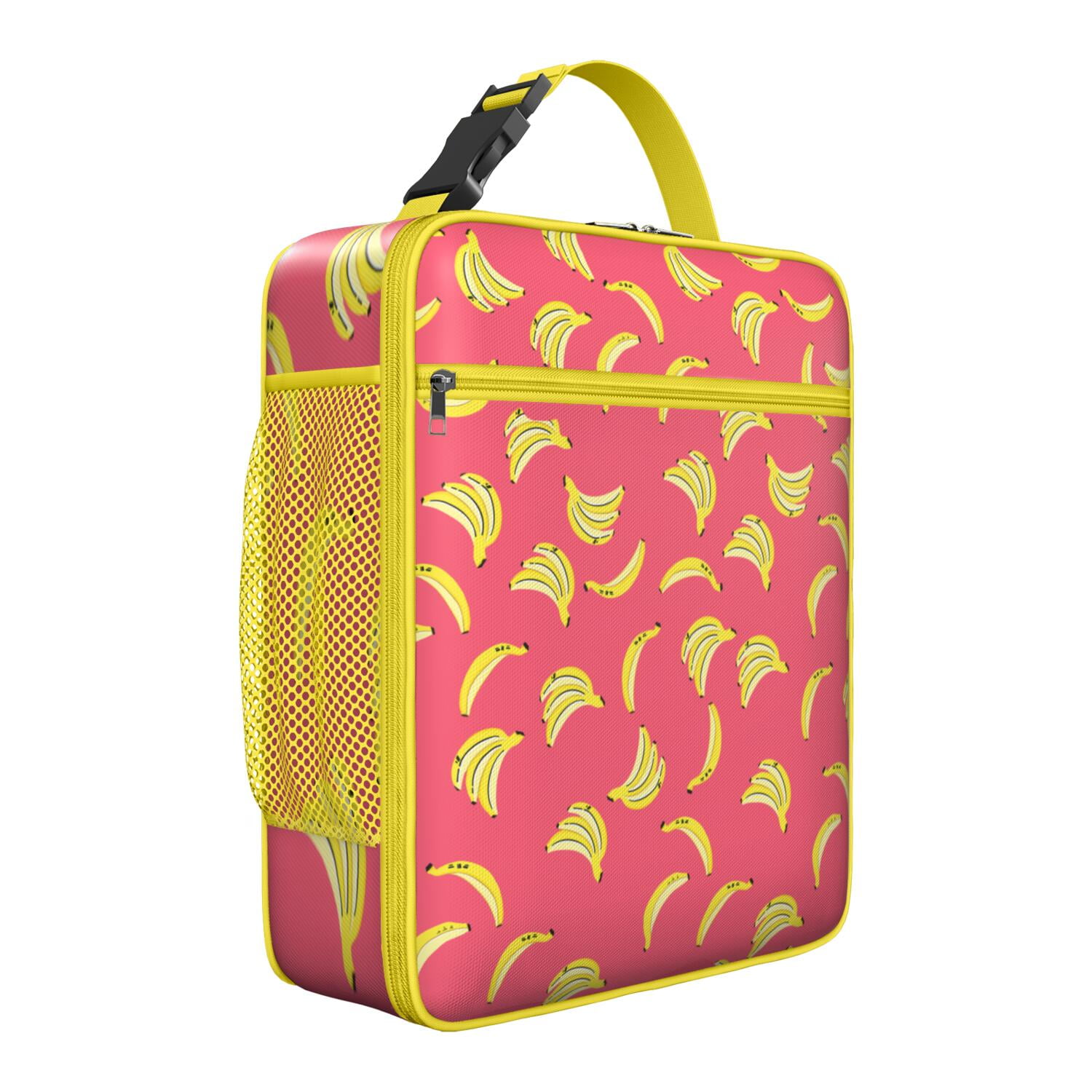 Banana Lunch Bag – Tropical Yellow Fruit Pattern Print Cute Banana ...