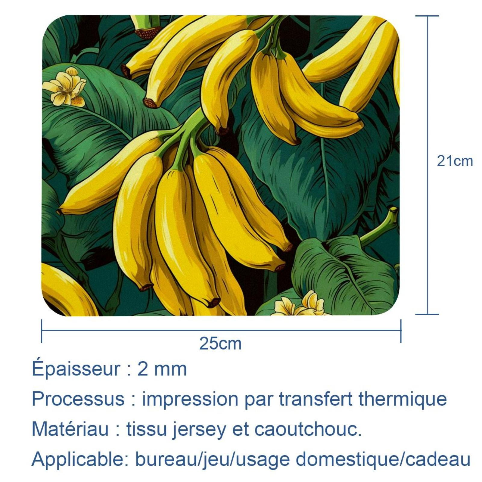 Banana Mouse Pad, Personality Design Rubber Base for Office Decor for ...