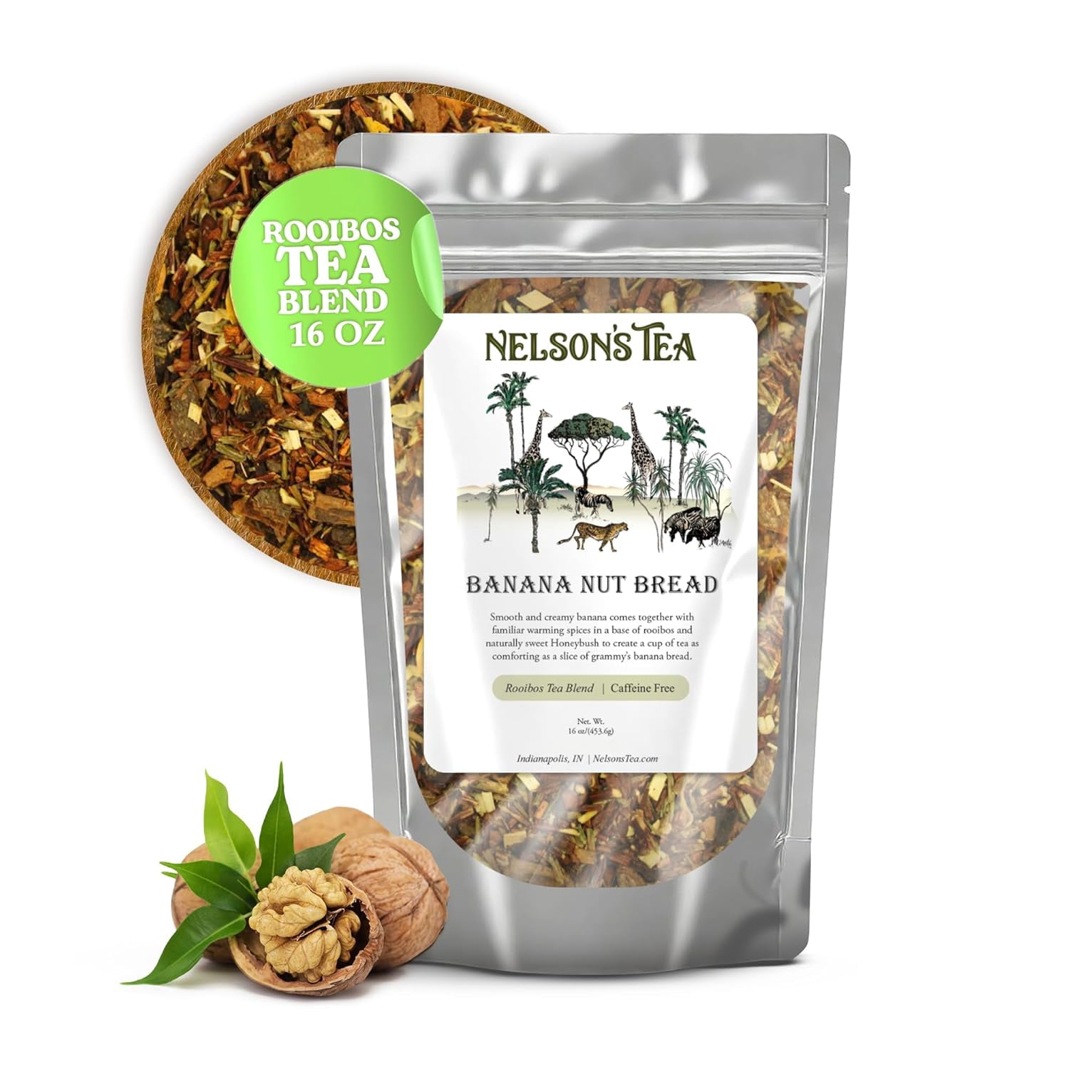 Banana Nut Bread Caffeine Irresistible Blend of Green Red Rooibos, Bush ...