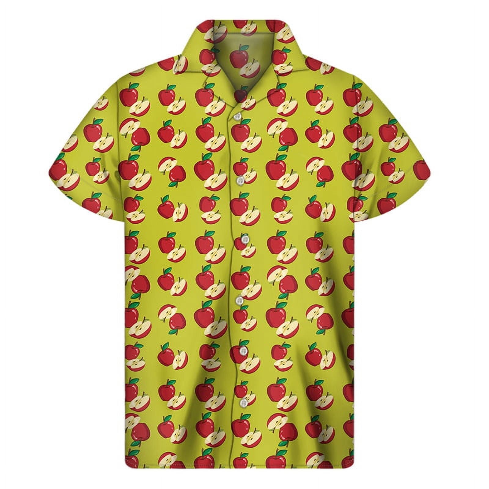 Banana Orange Dragon Fruit Pattern Shirt Men 3D Print Hawaiian Shirts ...