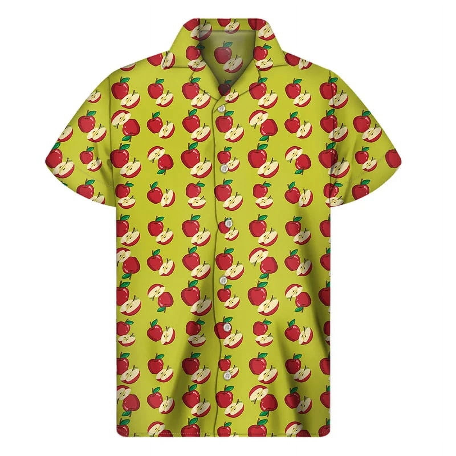 Banana Orange Pitaya Fruit Graphic Shirt Men 3D Print Hawaiian Shirts ...
